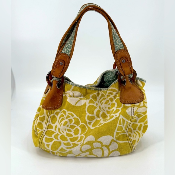 Fossil | Bags | Vintage Fossil Denim Leather Bohemian Hobo Satchel ...